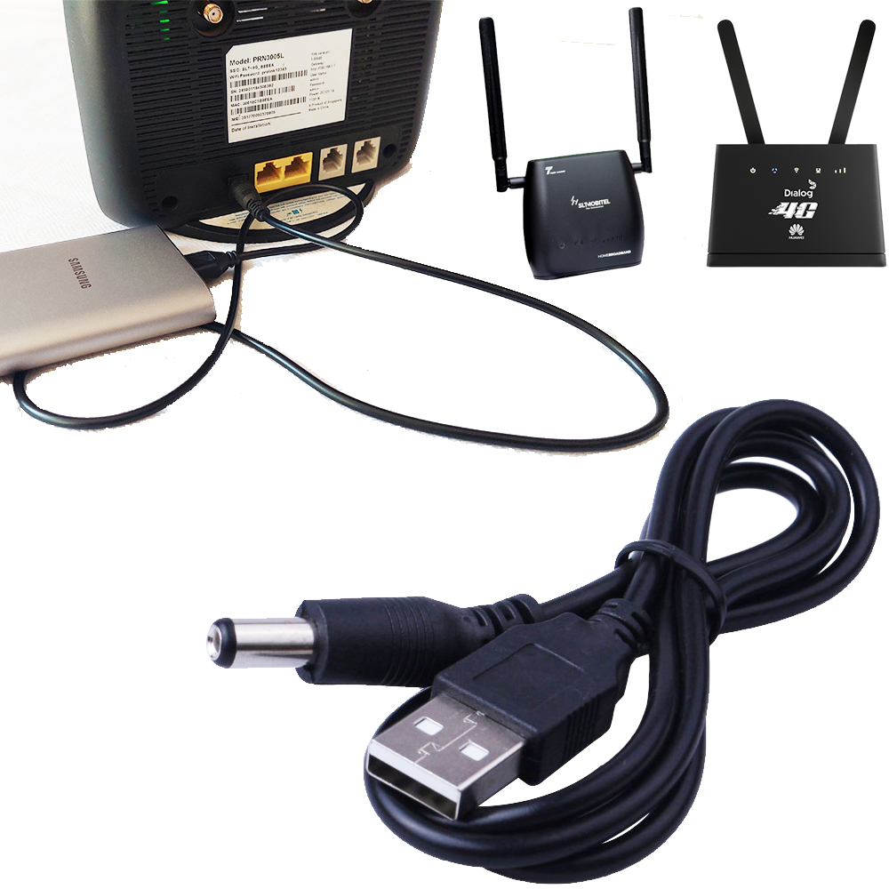 USB To DC Wifi Charging Cable Power Plug Connector Charger Barrel Jack ...