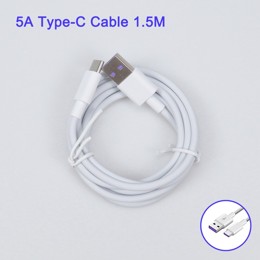 EU UK 5V4.5A Super Charger 5A USB Type-C Cable 22.5W Wall Travel Adapter For HUAWEI Mate30 ...