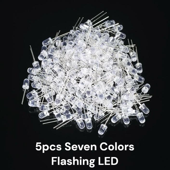 LED Diode 5mm ,7 colors LED, slow motion change color,5/10/20/30/40/50 ...