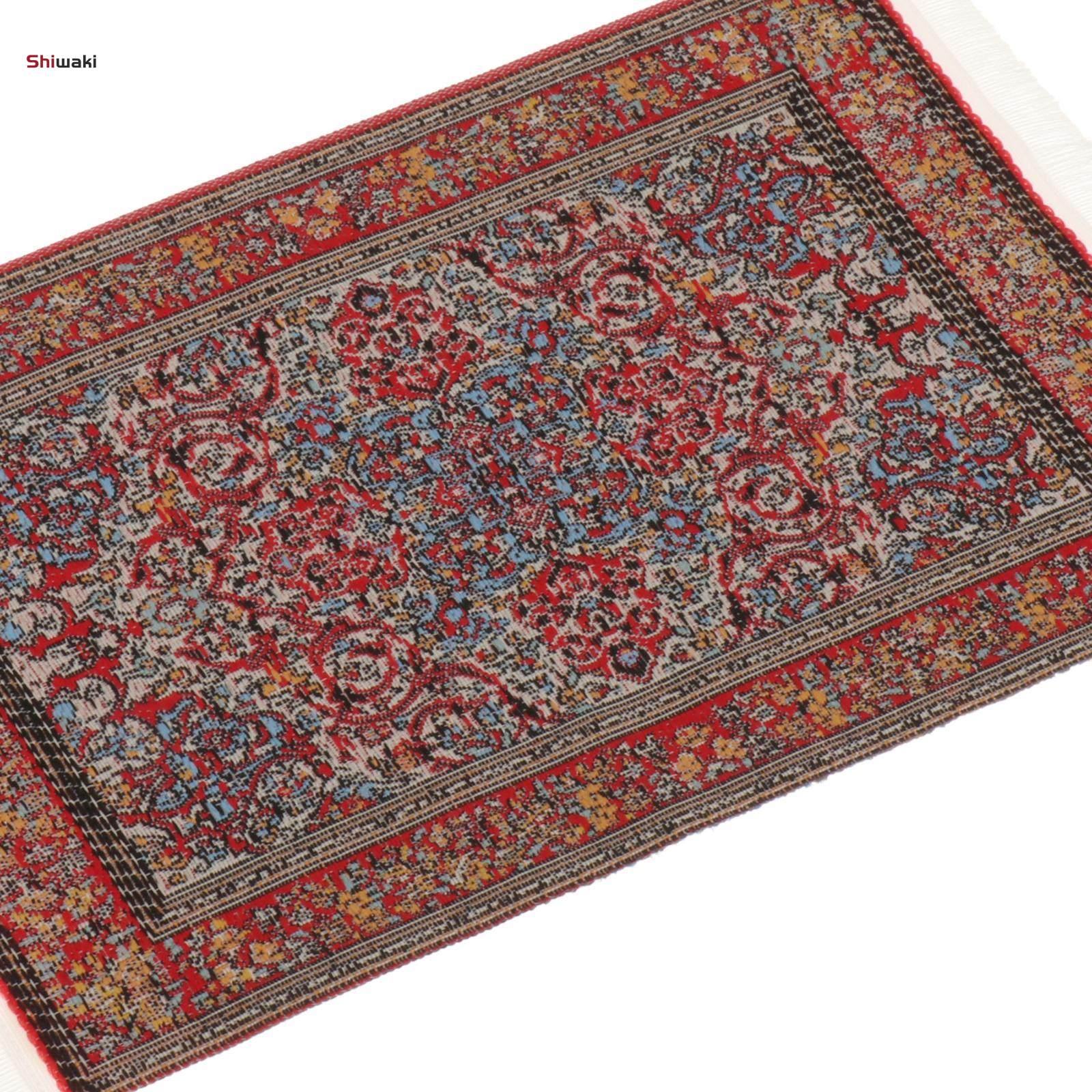 Mini Woven Rug Miniature Doll House Accessory Home Bedroom Pretend Play ...