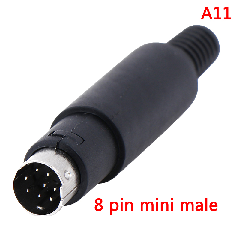 Mini DIN Plug Socket Connector 3/4/5/6/7/8 PIN Chassis Cable Mount Male ...