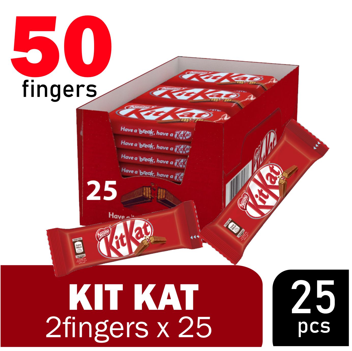 kit kat twin 25 x 2 fingers kitkat 20g chocolate | Daraz.lk