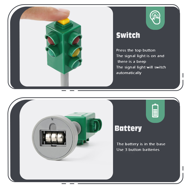Mini Traffic Signs Road Light Block with Sound LED Children Safety ...