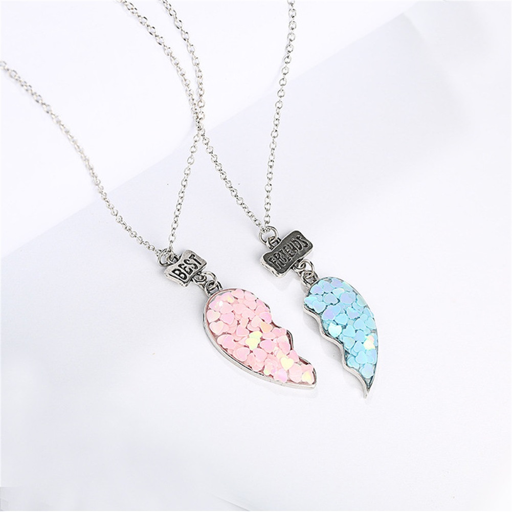 bellylady 2pcs/set Best Friends Girls Friendship Pendant Necklace BFF ...