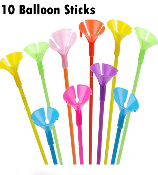 Multi Color Balloon Sticks (10) Packet Decoration | Daraz.lk