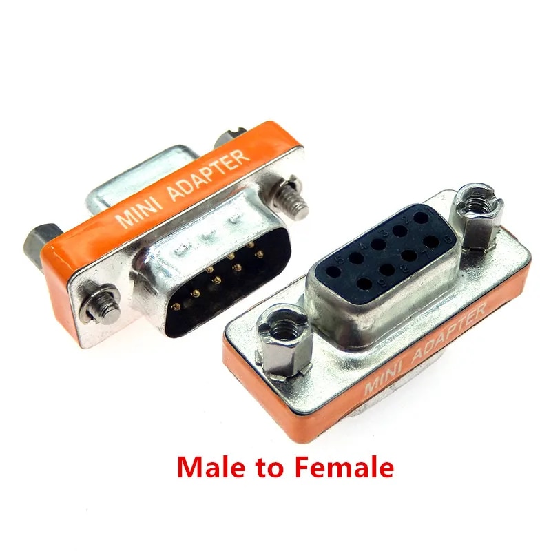 DB9 MINI GENDER CHANGER RS232 data cable connector convert plug VGA ...