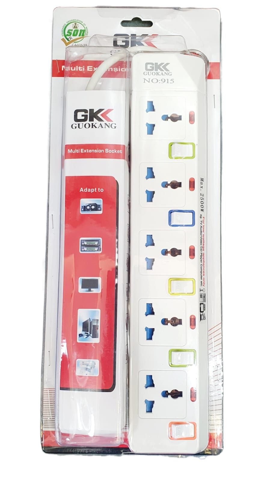 GUOKANG GK-915 5 way extension cord | Daraz.lk