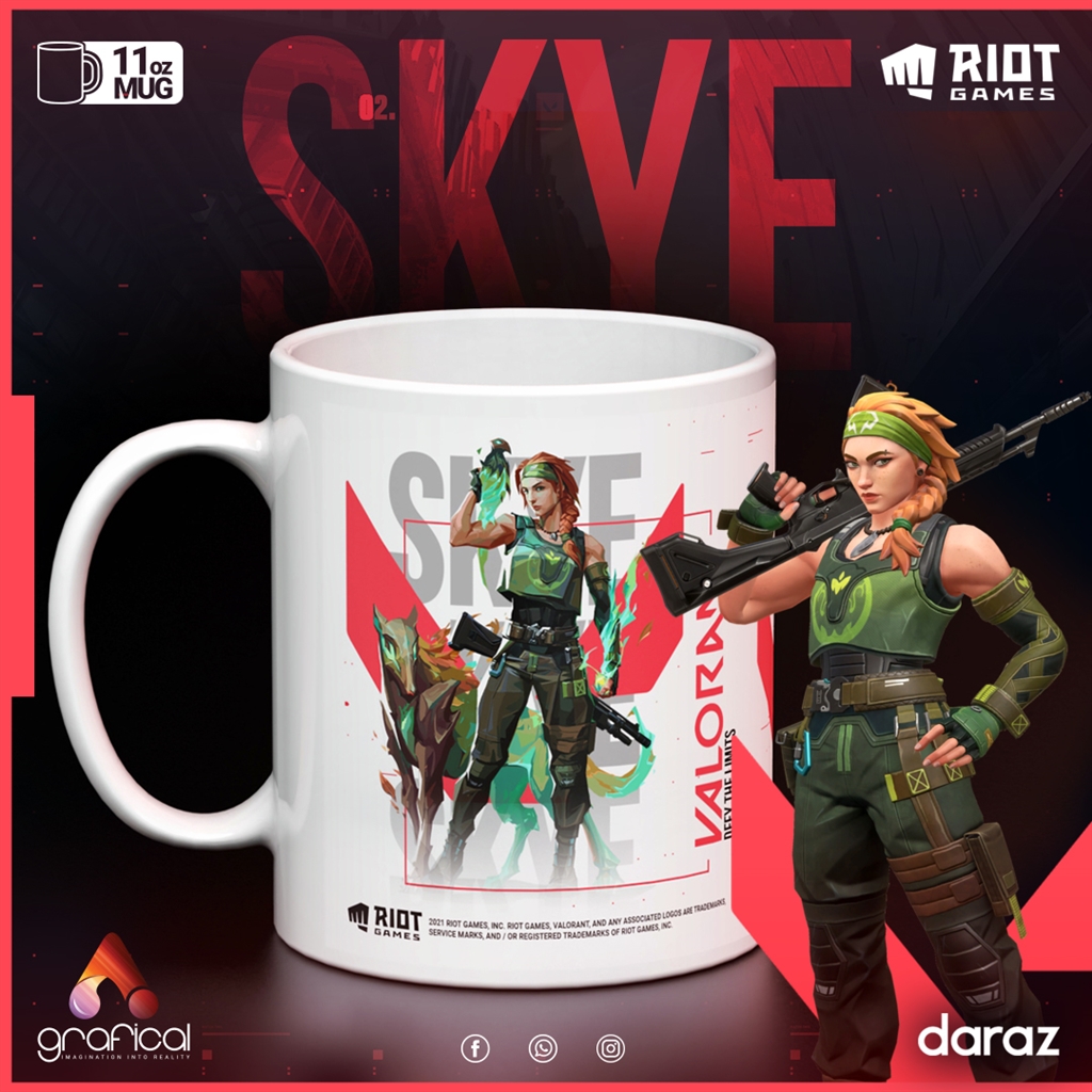 VALORANT MUG - CUSTOMIZED VALORANT GAMING MUG - 16 CHARECTERS | Daraz.lk