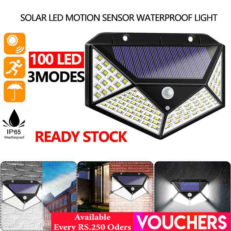 100 LED Solar Flash Light Light Motion Sensor Waterproof Sunlight ...