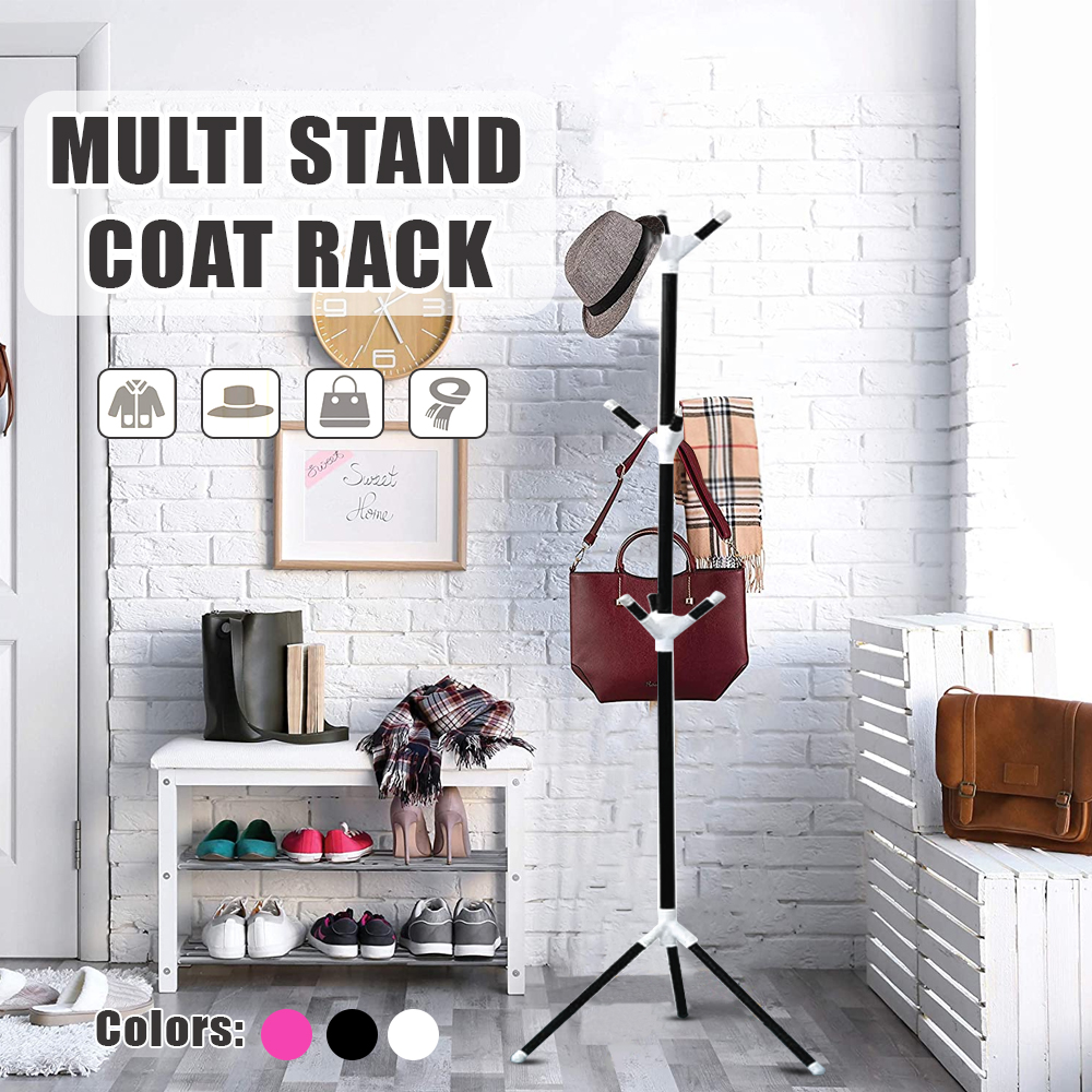 Multi Stand Coat Rack Stainless Steel Hanging Storage Clothes Rack ...