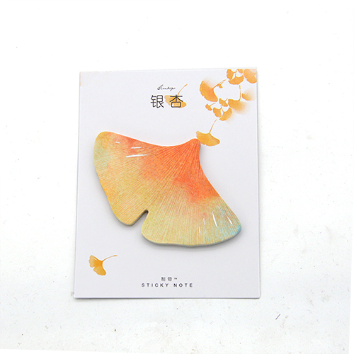 【MINISO】 30 Sheets Kawaii Memo Pad Bookmarks Creative Leaves Sticky ...