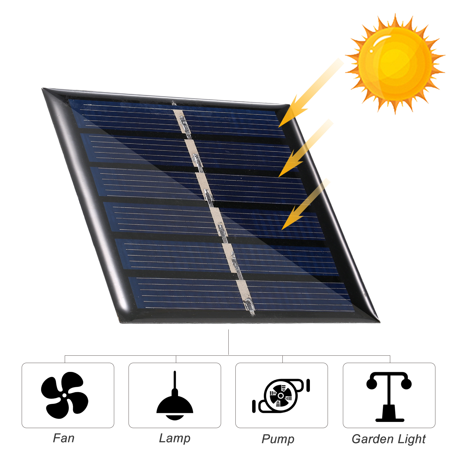 0.3W 3V Mini Solar Panel Polycrystalline Silicon Small Solar Cell DIY ...