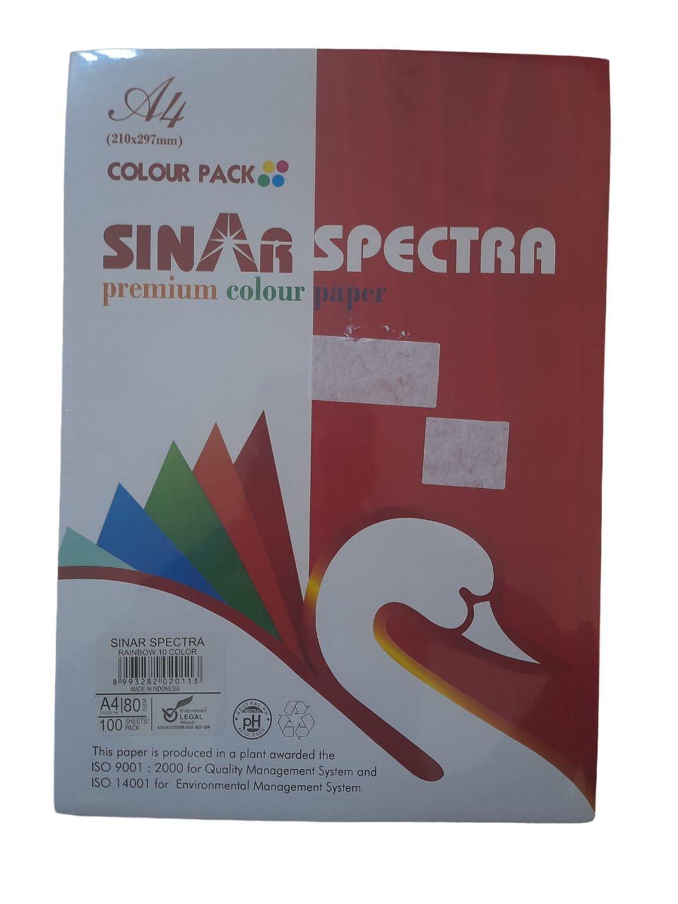 Colour A4 100 Sheets Pack Mix of 10 Rainbow Colours 80 GSM High Quality ...