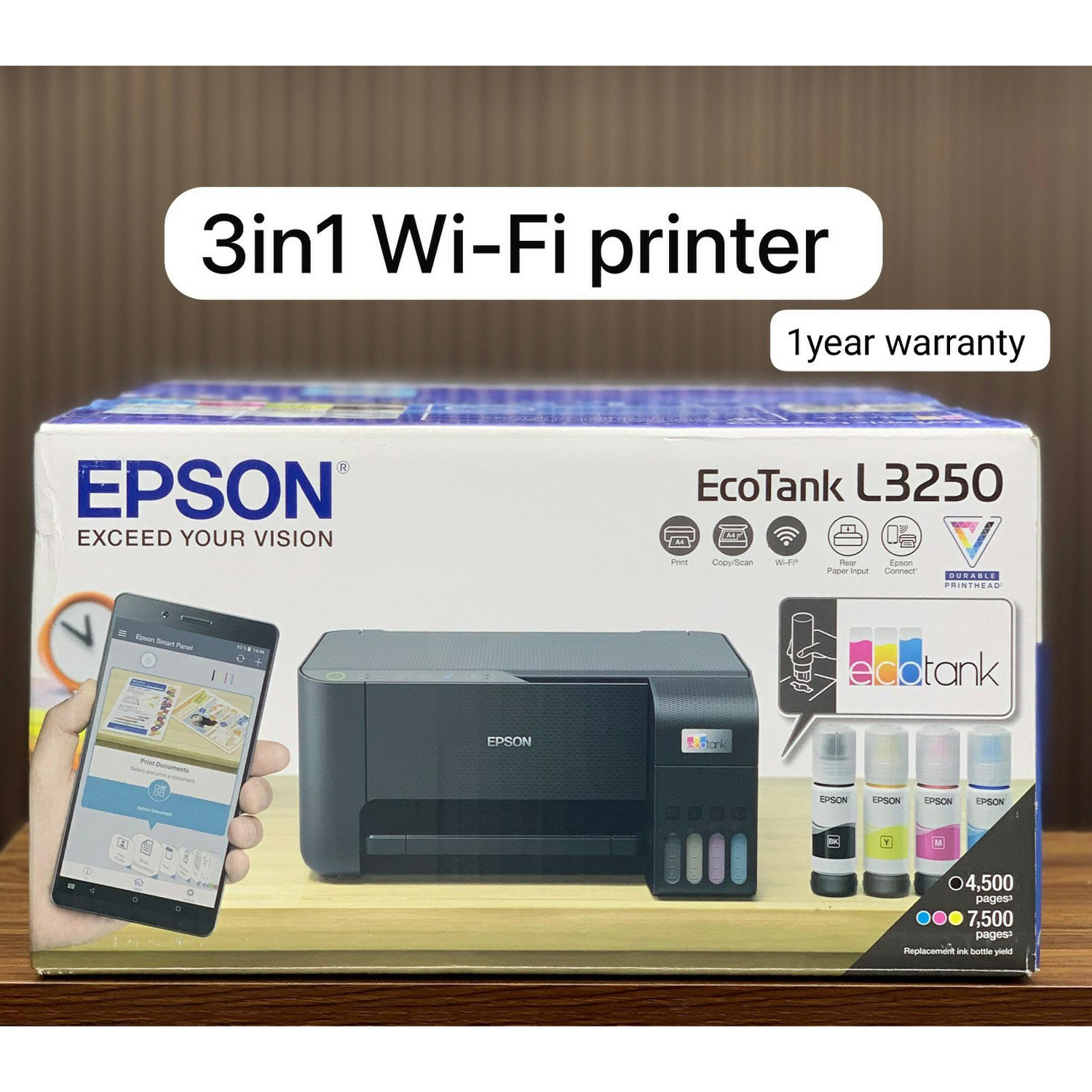 EPSON L3250 All-in-One Ink Tank Colour Printer Epson Printer Scanner ...