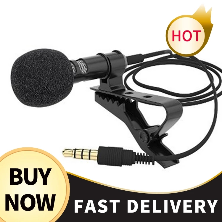 Mini Microphone Lavalier Mic Wired For Phone Laptop Gaming & Tiktok ...