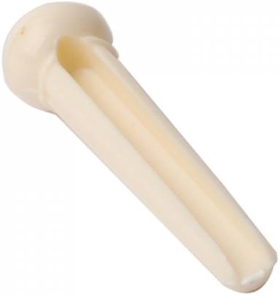 Acoustic Guitar ABS Plastic Bridge Pins, Ivory and Black With Black ...