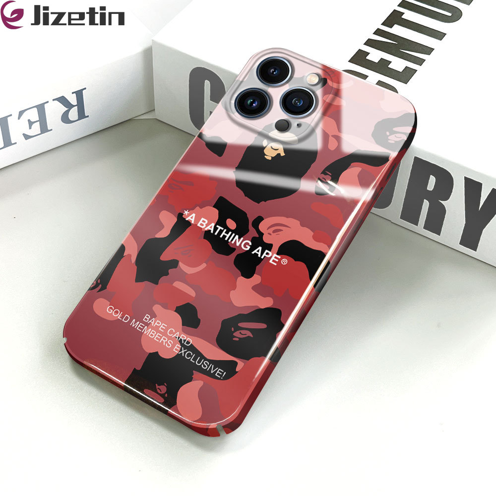 Jizetin for iPhone 12 Pro Max Back Cover Camouflage Luxury Slim Hard ...