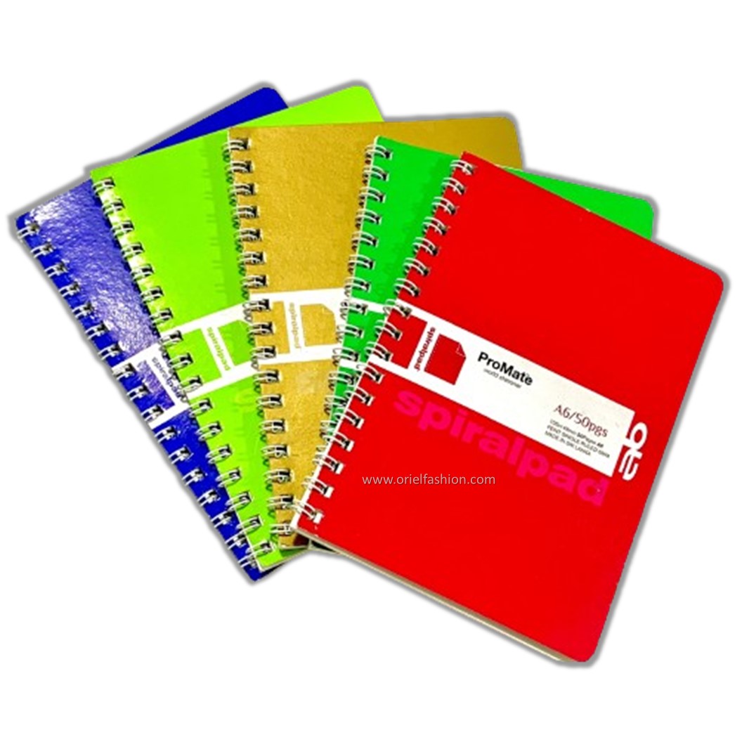 ProMate A6 Hardcover Flip-on Spiral Pad 50Pgs | Daraz.lk