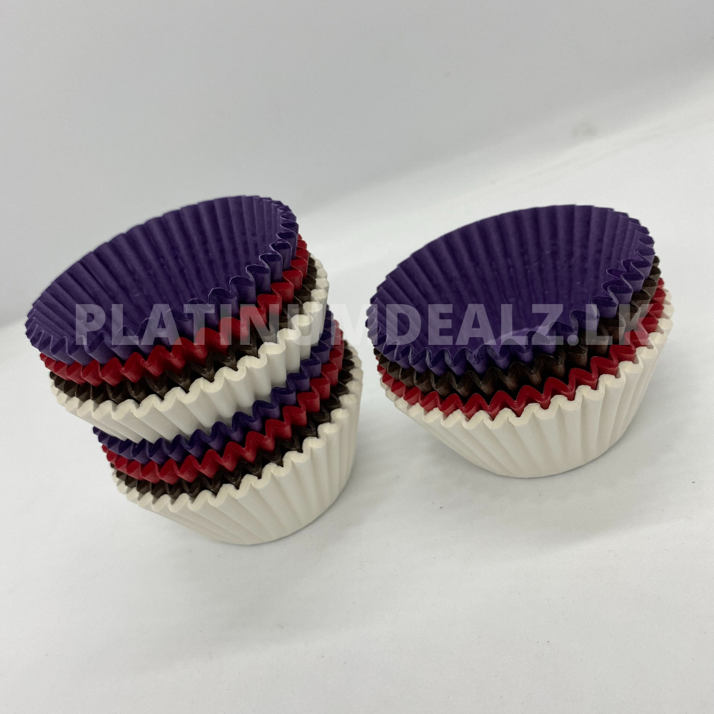 Cup cake liners set Large Safely Packed 100 PCs multi color Premium ...