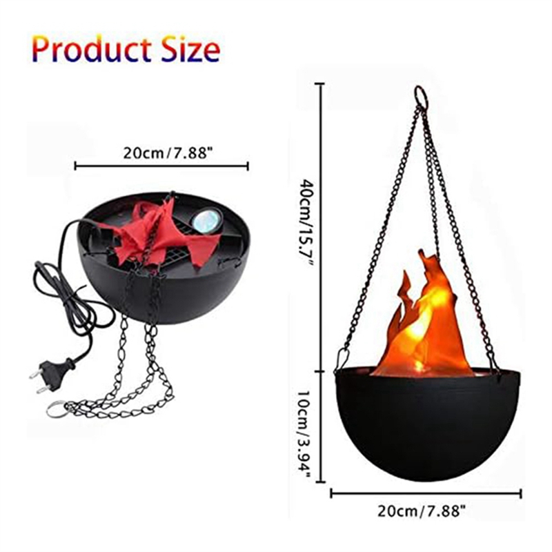 3D Fake-Fire Light, Hanging LED Flame Light, Artificial LED Silk Flame ...