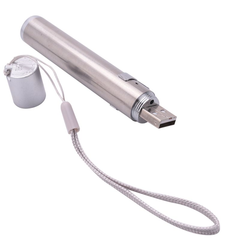 【Miga Plaza】USB Rechargeable LED Laser Flashlight High Quality Powerful ...
