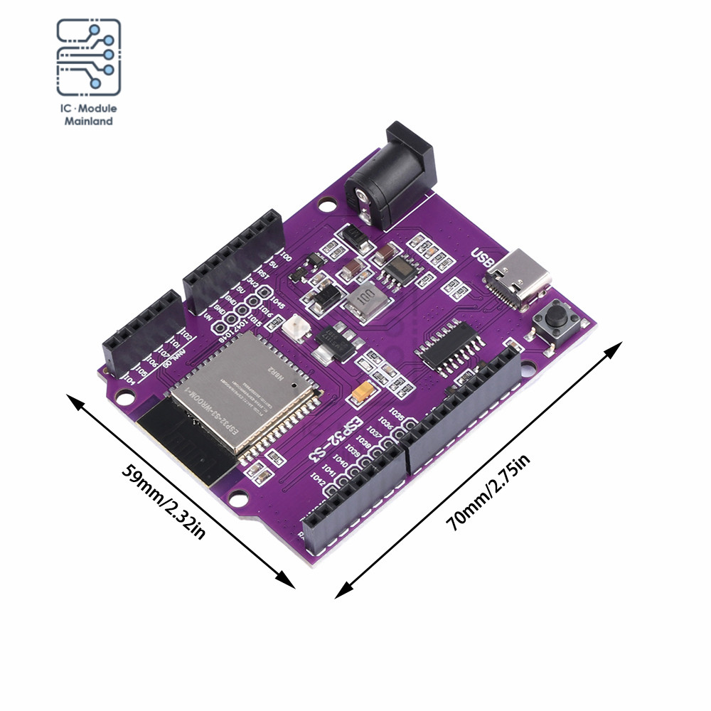 Esp32-S3 Uno Development Board On-Board Wroom-1-N8r2/n16r8 Module Compatible Devkitc-1 Type-C ...
