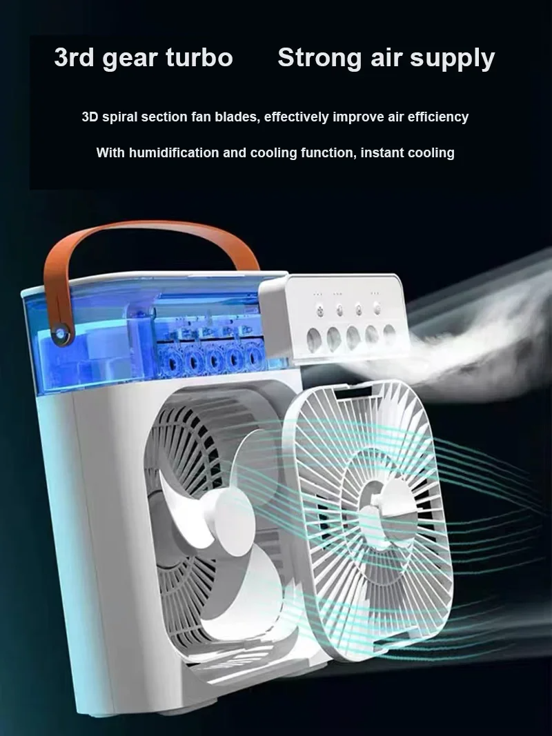 Bullseyeair LED Bullseyeair Portable 3-in-1 – Double Fan With 600ml ...