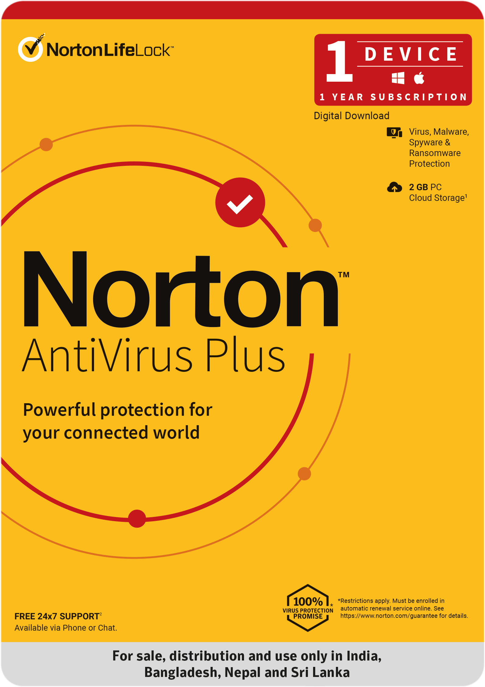 Norton AntiVirus Plus 1 DEVICE 1 Year Subscription | Daraz.lk