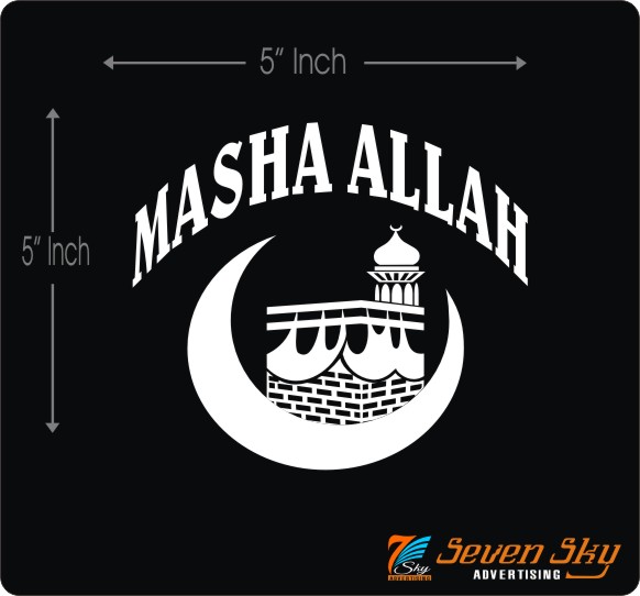 Masha Alaah Bike Stickers For Bike Scooter Car Van Sports Car Laptop ...