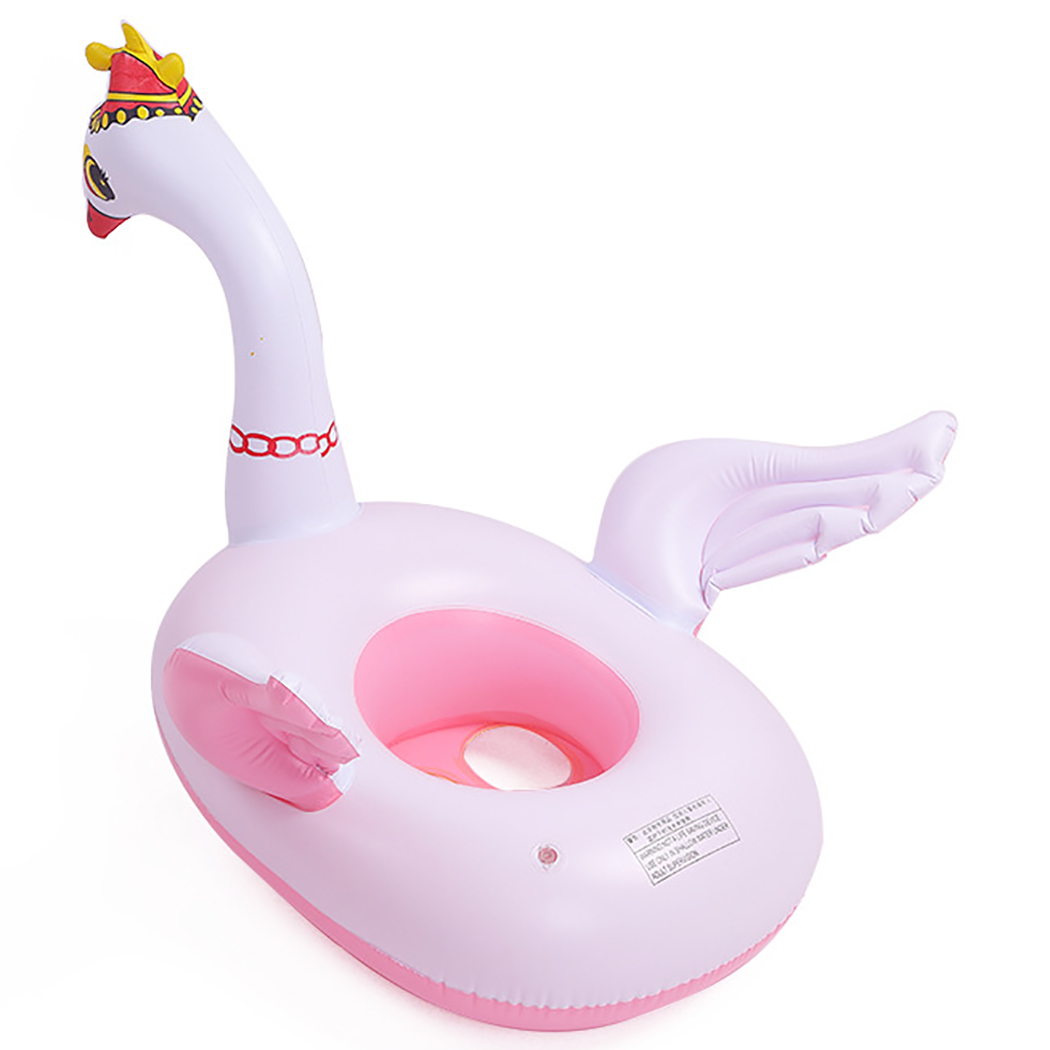 Kids Swim Ring Inflatable Cartoon Crown Swan Swim Pool Float Swimming ...