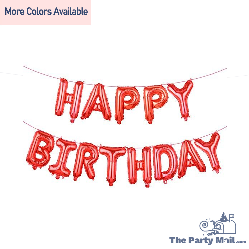Happy Birthday Foil Balloon Banner Bunting | Daraz.lk
