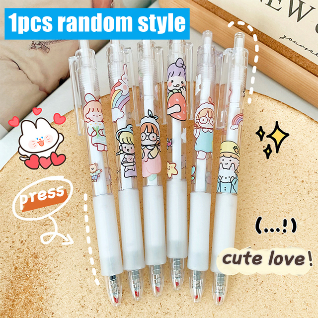 0.5mm Gel Pen High Capacity Ink Liquid-ink Gel Pen Ins Korean Colorful ...