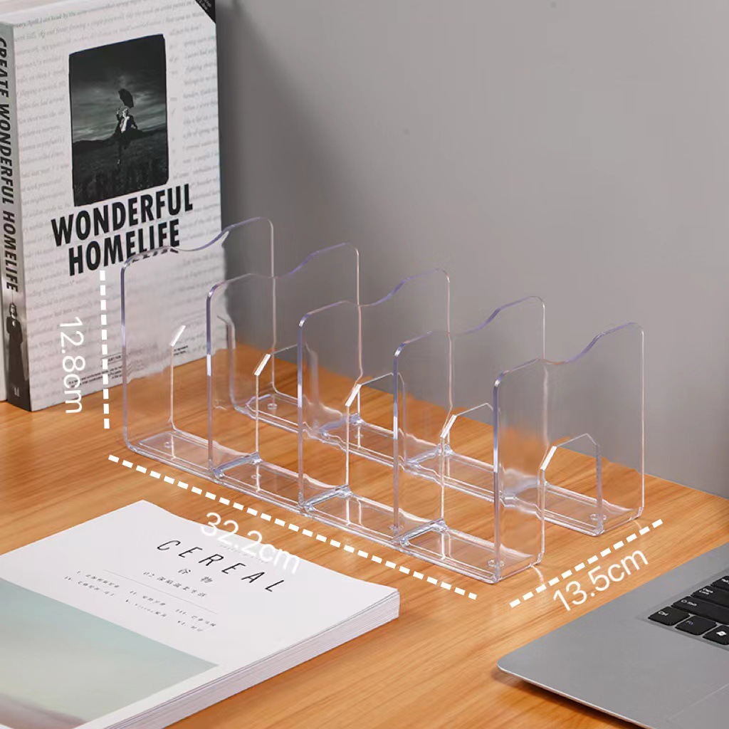 Acrylic Acrylic Bookshelf Shatter-resistant 32 * 13 * 13cm Plastic ...