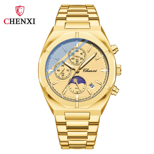 CHENXI Brand Fashion Business Waterproof Sports Date Quartz Men's Watch | Daraz.lk