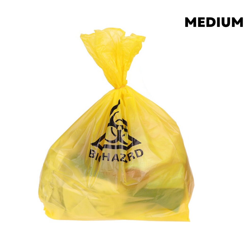 Hospital medical waste garbage bag - yellow - Medium | Daraz.lk