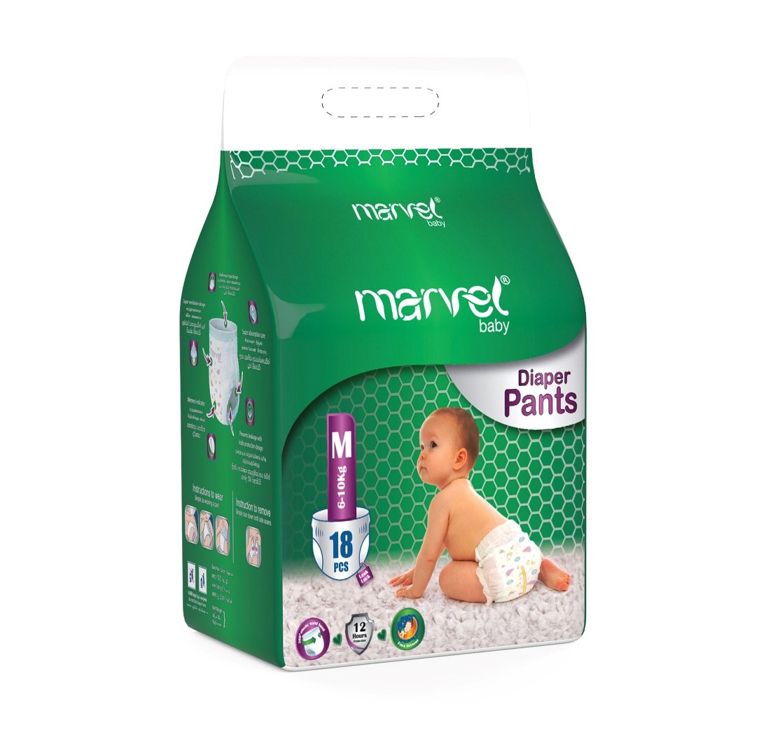 Marvel Baby Diaper Pants 18pcs - Medium | Daraz.lk