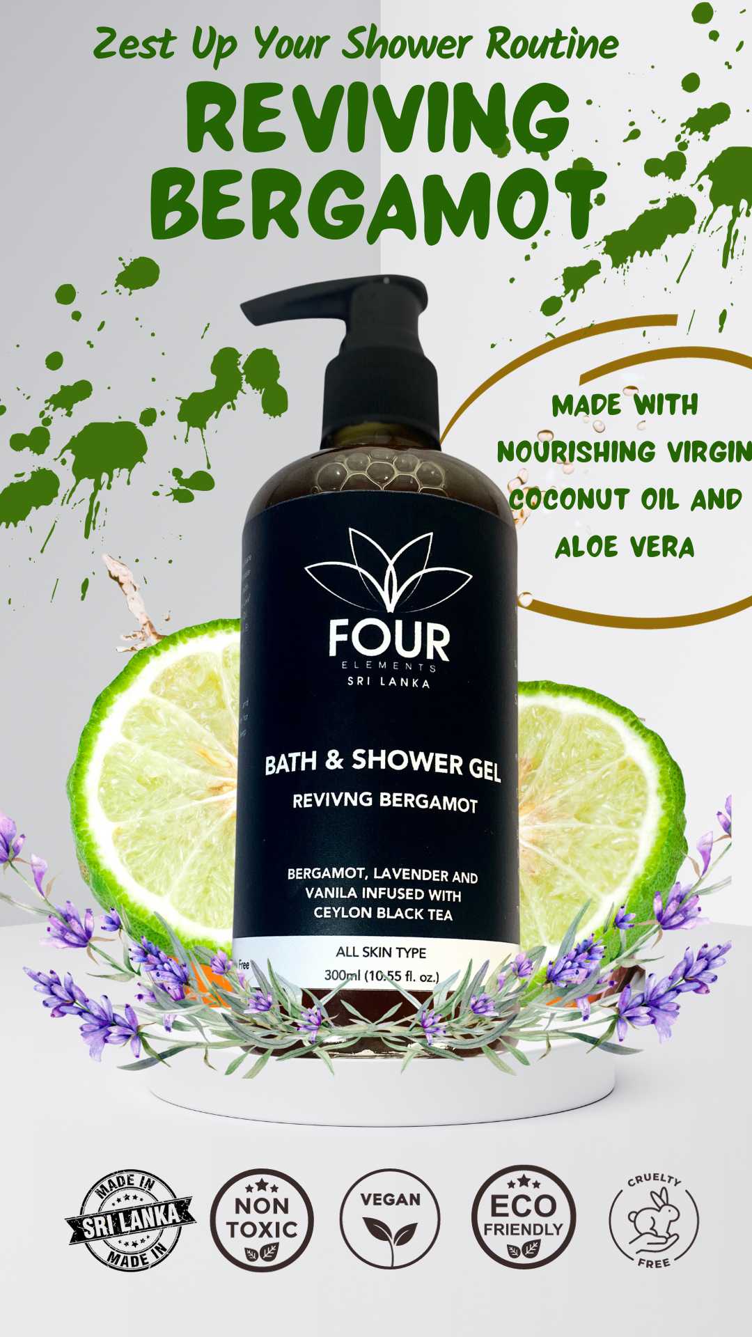 Four Elements Bath & Shower Gel - 300 Ml | Daraz.lk