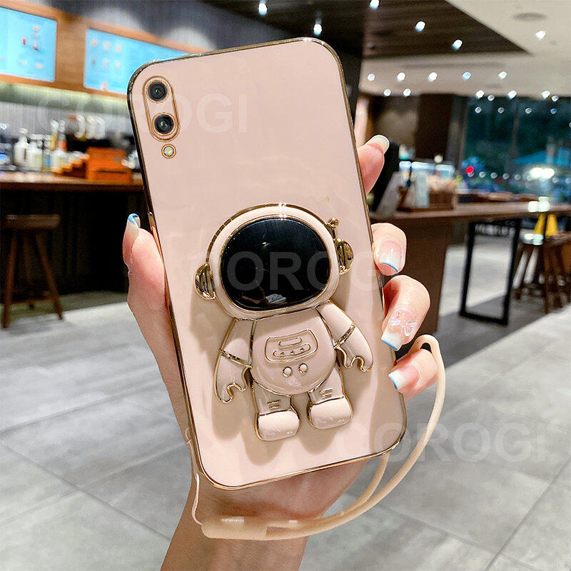 For Samsung Galaxy A02 MO2 Back Cover with Lanyard + Cartoon Astronaut ...