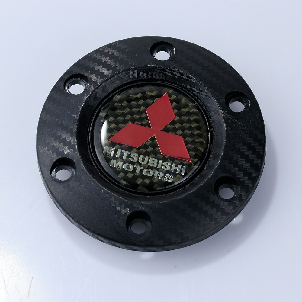 【RECARO Black jdm Carbon Fiber Car Horn Button Sport Steering Wheel Cap ...