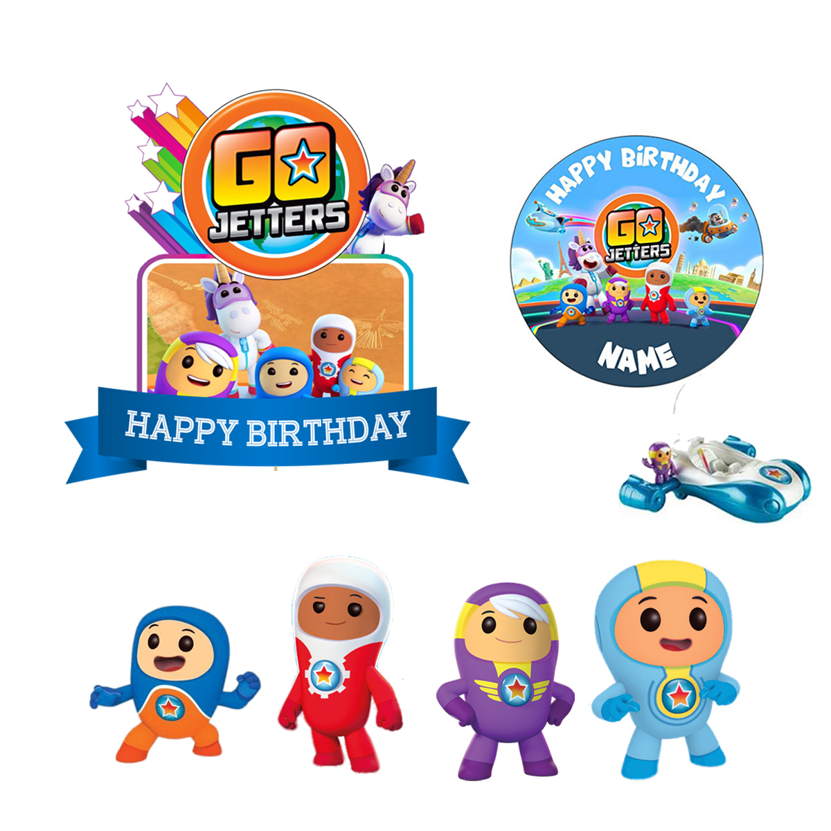 Go Jetters Cake Topper cartoon kids birthday party supplies | Daraz.lk