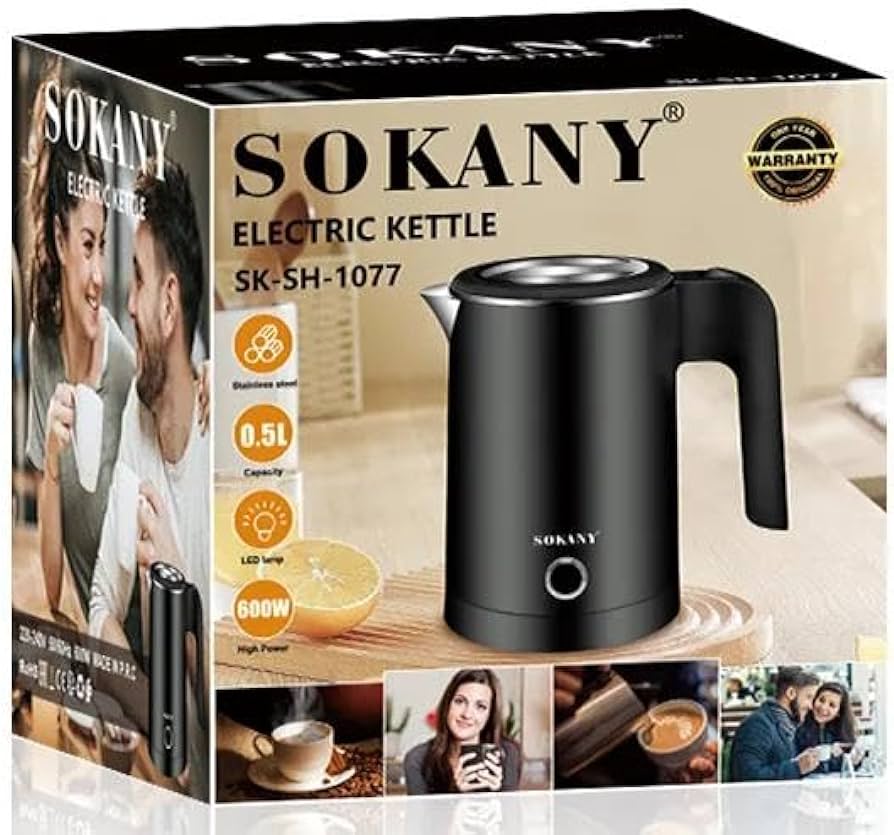 Sokany Electric Kettle 0.5L - SK-SH-1077 | Daraz.lk