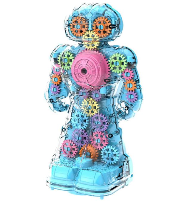 Transparent Gear Robot Boys and Girls Art Creativity Light Up ...