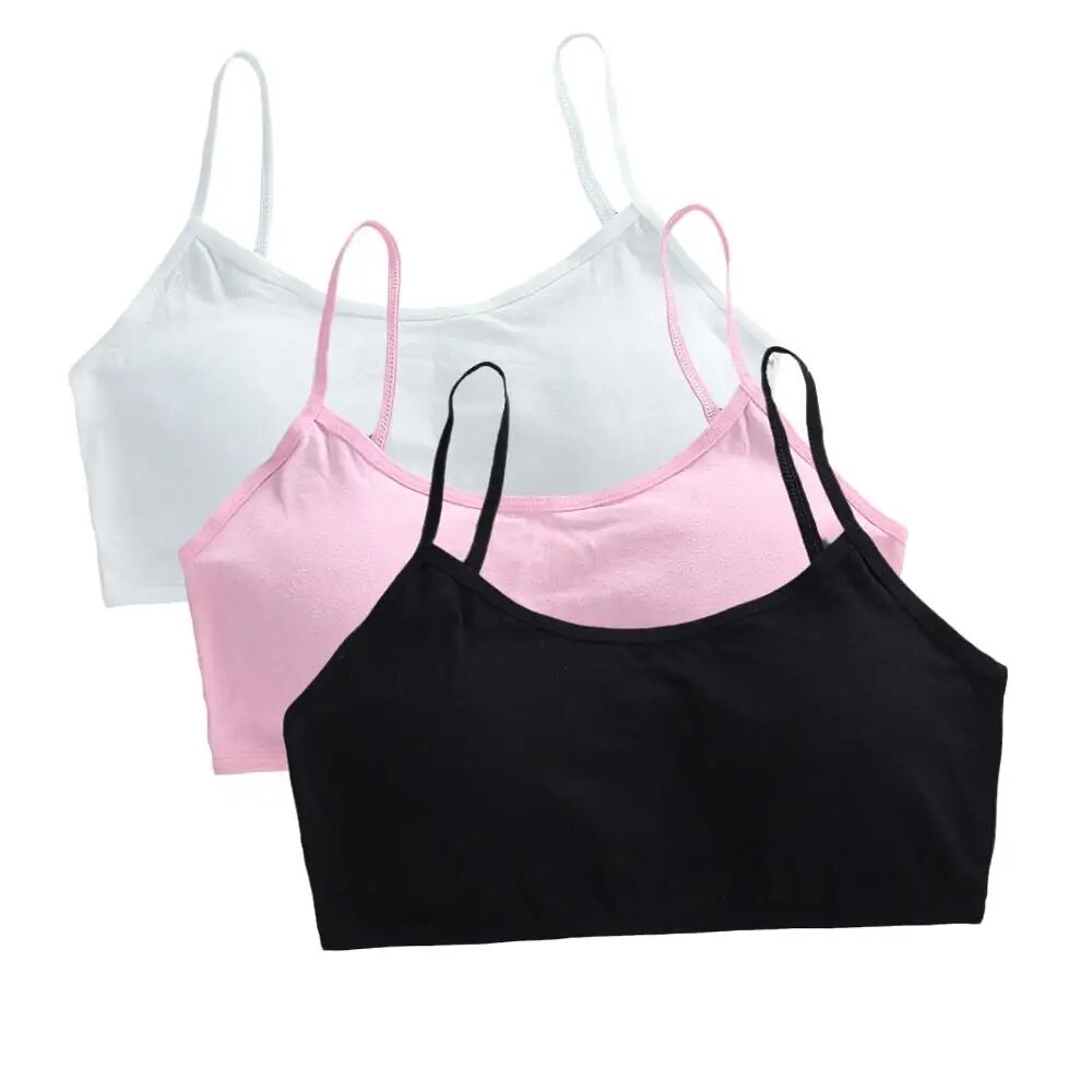 3pcs Teenage Girls Small Bras Young Children Underwears Student Girls ...