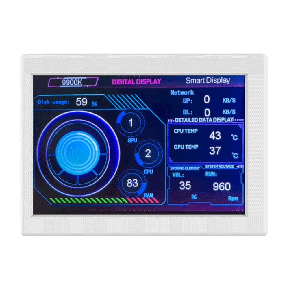 3.5-inch IPS monitor computer monitor CPU - black | Daraz.lk