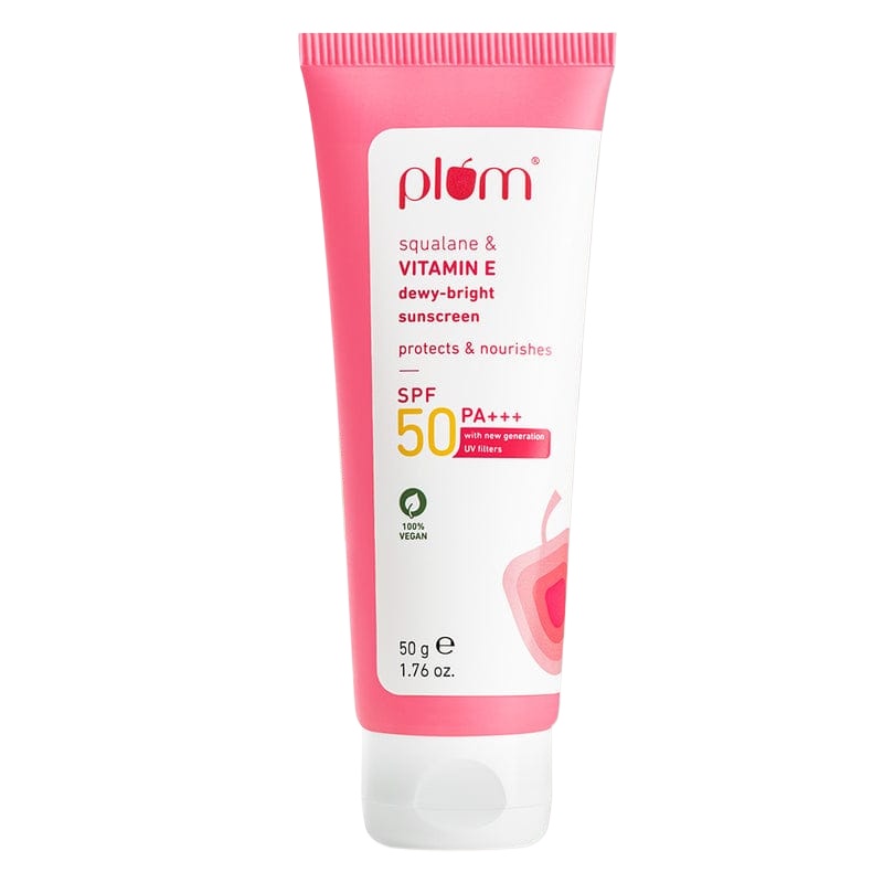 Plum Squalane & Vitamin E SPF 50 PA+++ Dewy-Bright Sunscreen 50g | Daraz.lk