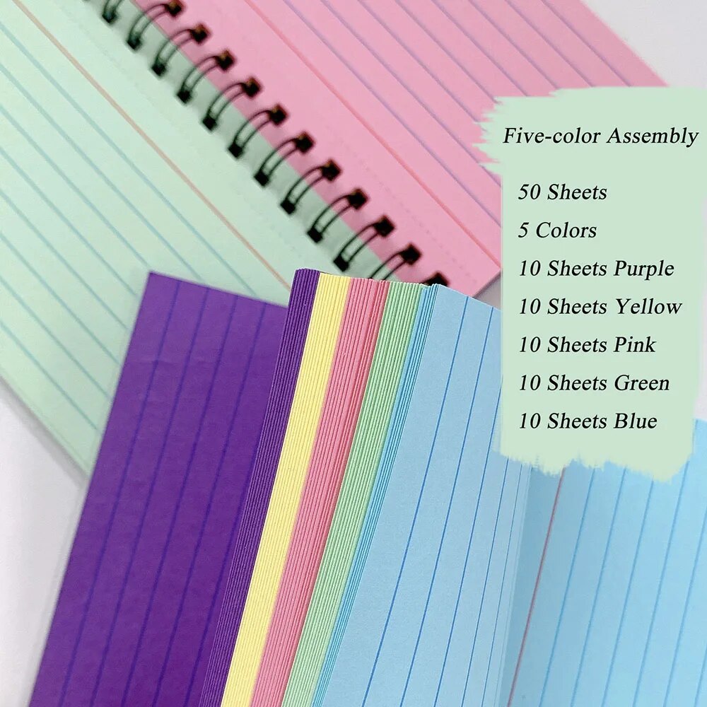【HOT】 Horizontal Line Notebook Tearable Coil Book Journal Note Book ...
