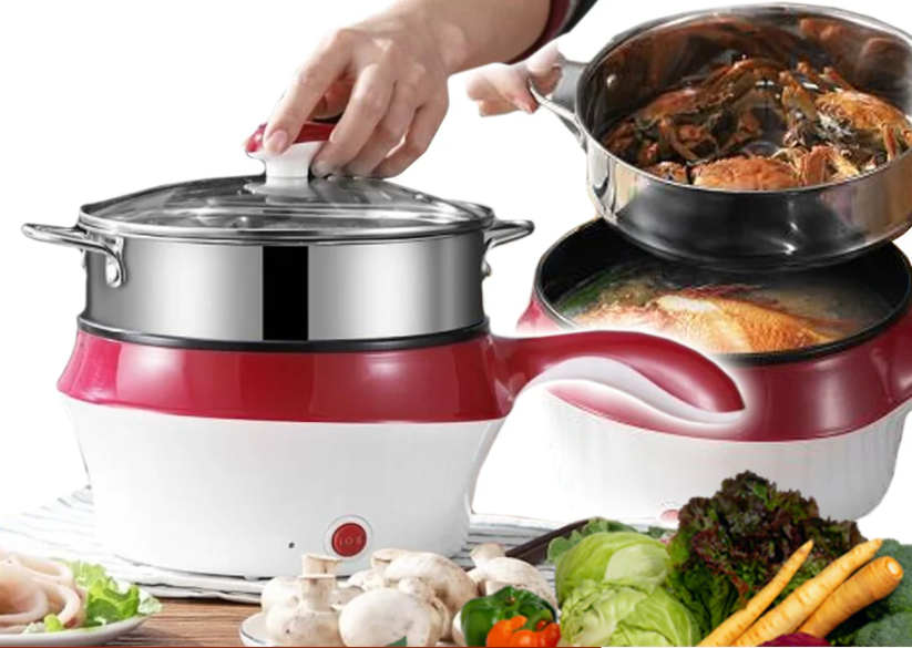 All-in-One Mini Electric Multi Cooker with Steamer for Student Dorms ...