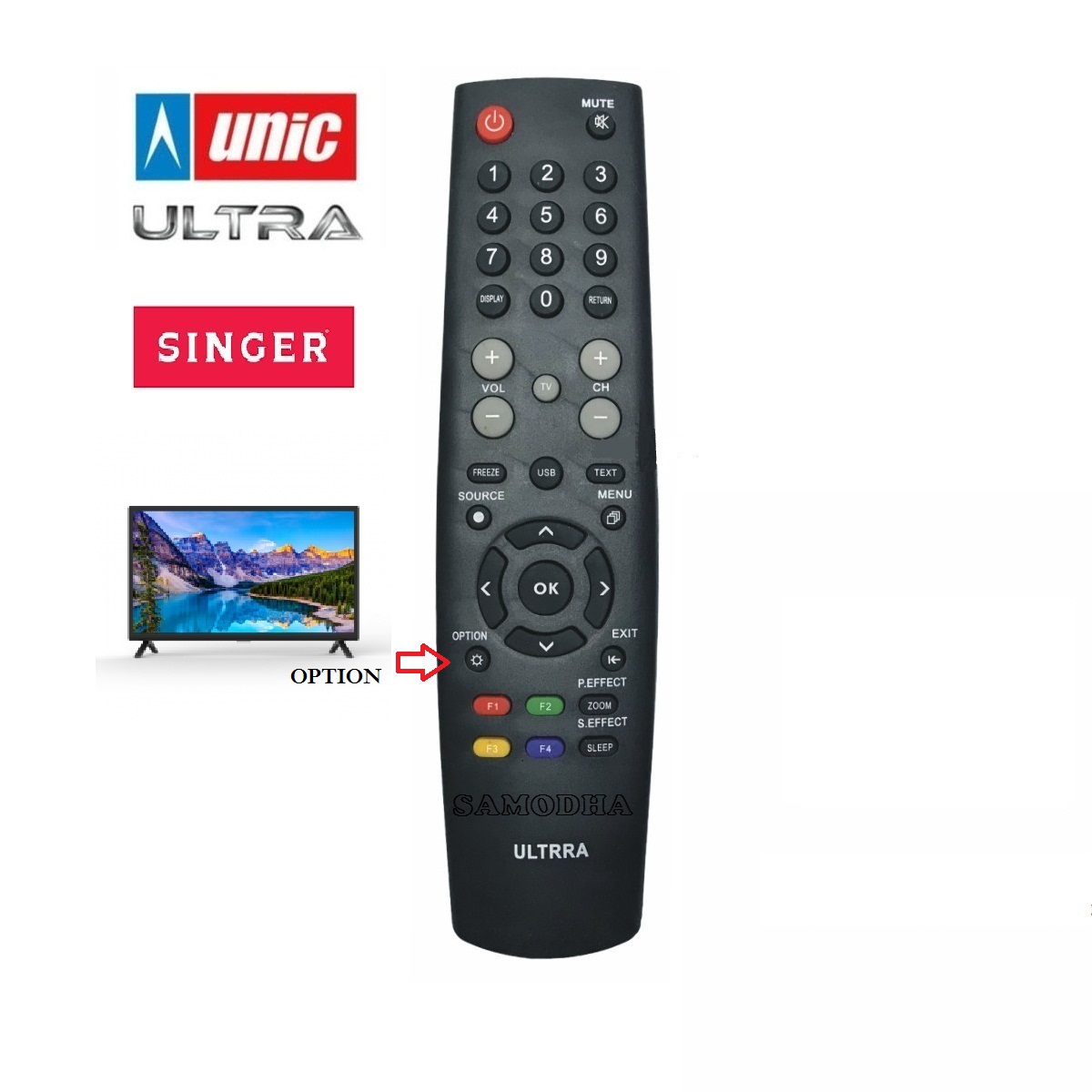 UNIC SINGER Ultra LED TV Remote Controller | Daraz.lk