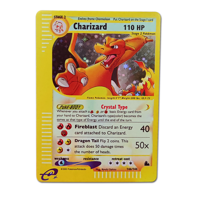 【Toy life hall】1996 Years Pokemon Pokemon Flash Cards Charizard Game ...