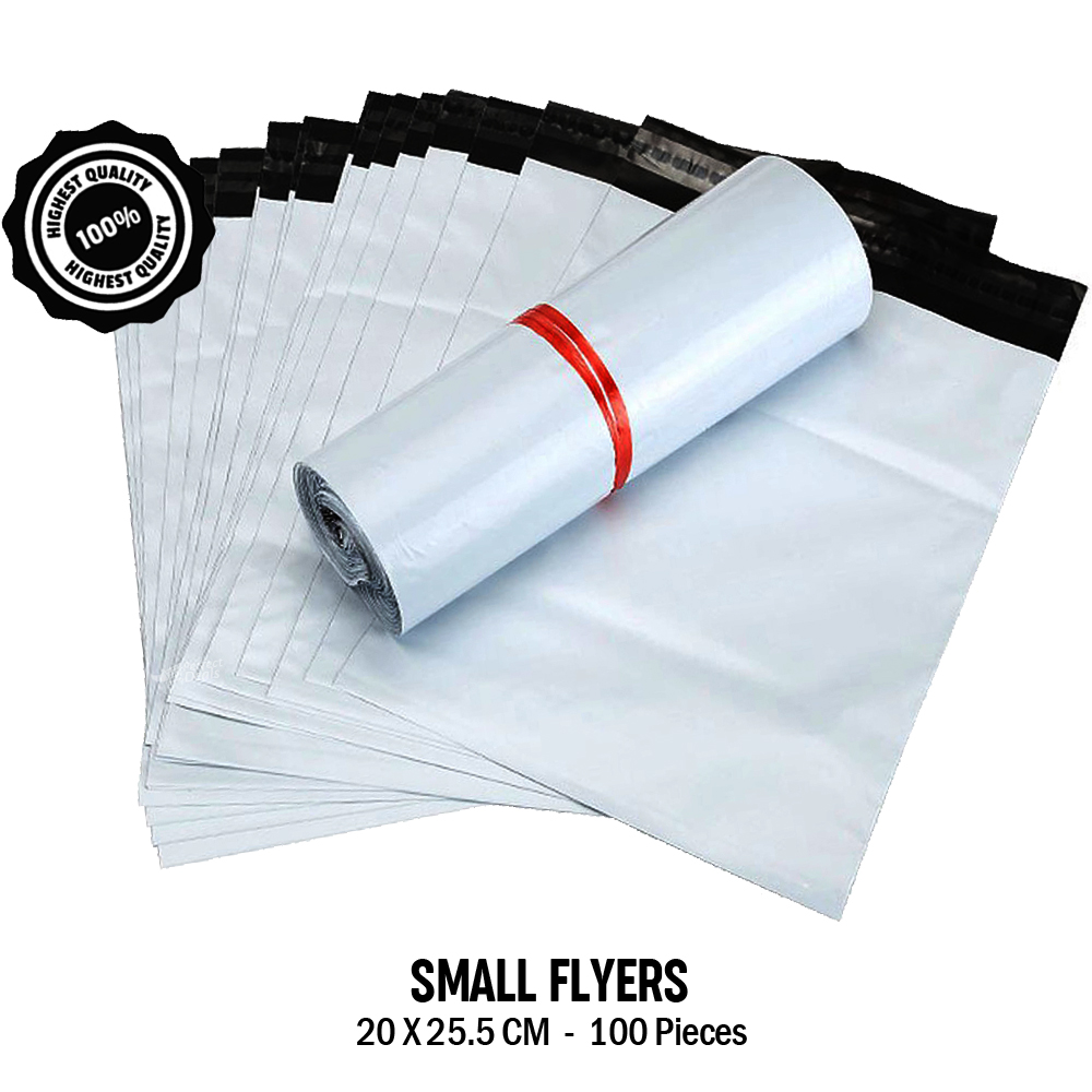 White flyers Small 20 x 21+5 cm Size Poly Mailer White Daraz Flyers ...